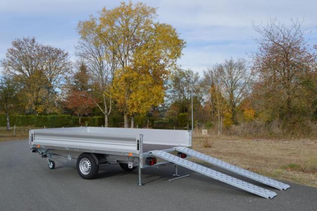 Rampes acier 2M50 2T5 encastrables sous châssis, remorque